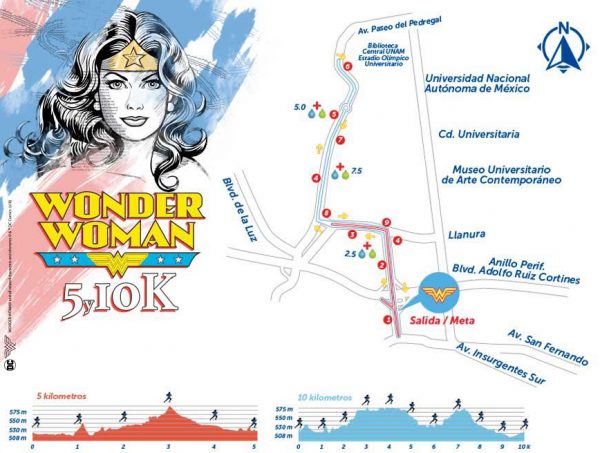 Ruta de la carrera Wonder Woman – RunMX