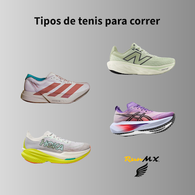 Tipos de tenis para correr: guía completa para elegir los correctos - RunMX